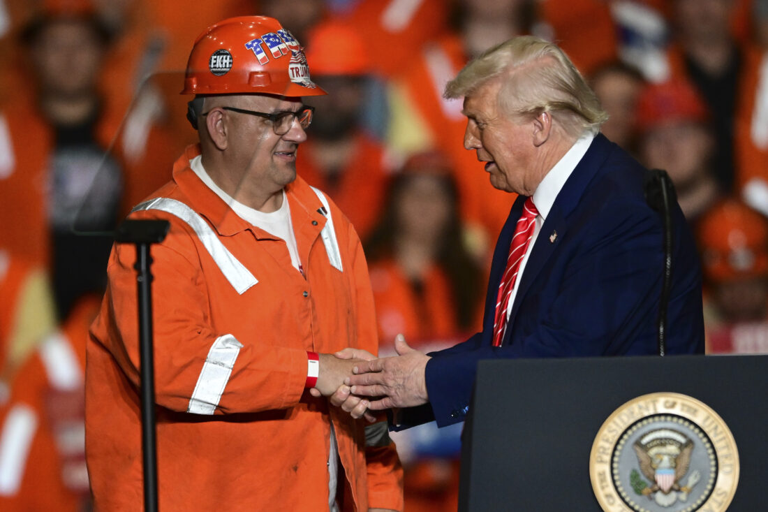 Trump tells US steelworkers he’s going to double tariffs on foreign ...